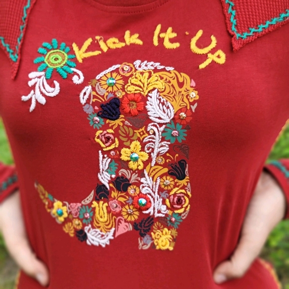 Double D Ranch | Tops | Double D Ranch Red Top | Poshmark